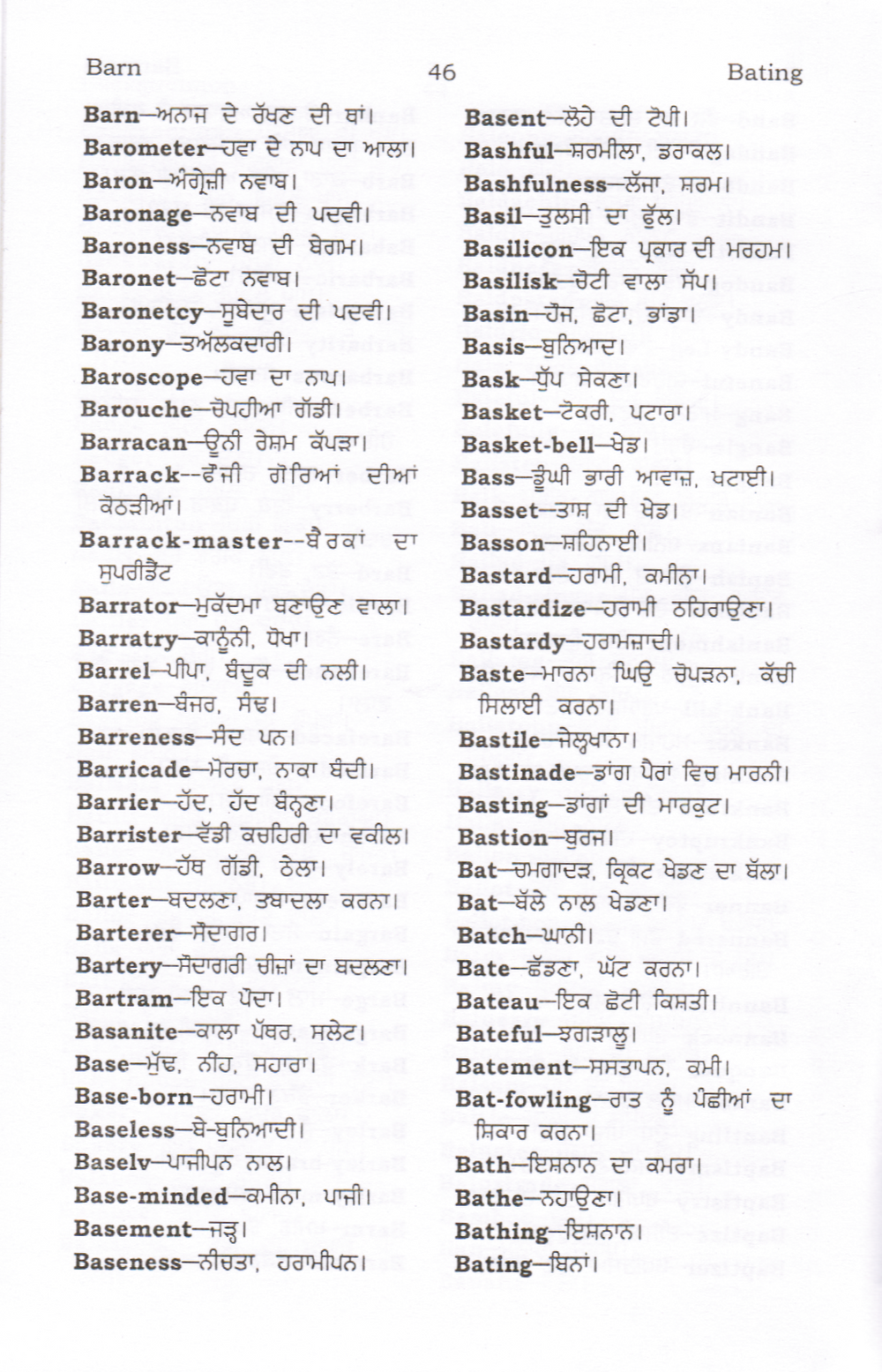 Punjabi-English and English-Punjabi Dictionary