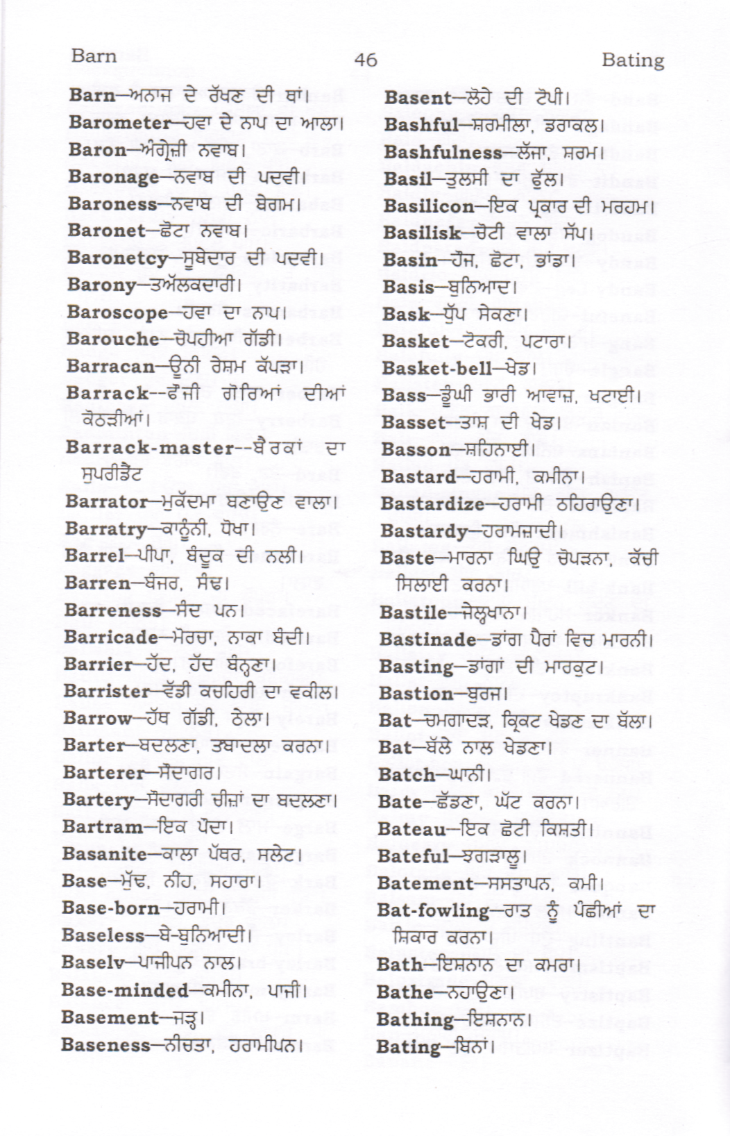 Punjabi-English and English-Punjabi Dictionary